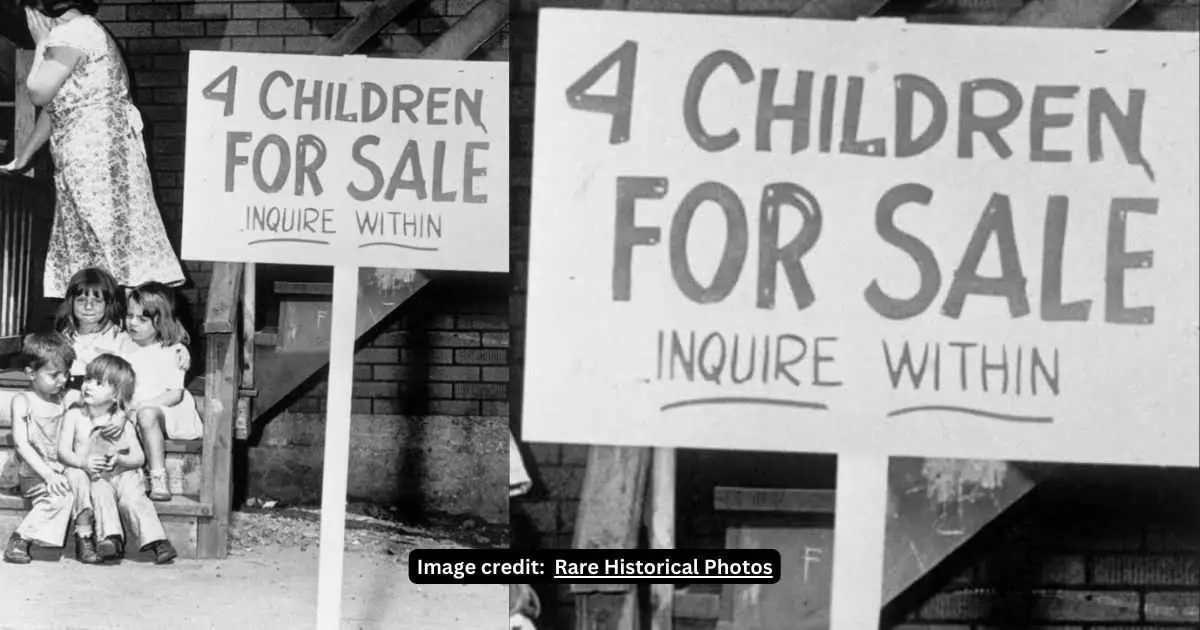 The Tragic Story Behind The Photo of Four Children Sold to Escape ...